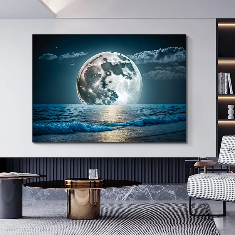 Full Moon Art - Etsy