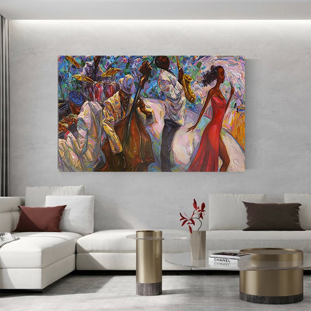 Jazz Musician Posters Canvas Wall Arts, Jazz Musician Lady Singer Art ...