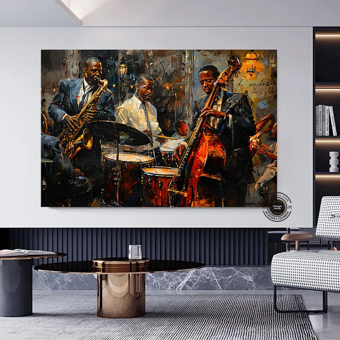 Jazz Wall Art, Musician Prints, African Wall Art Prints, Abstract ...