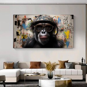 Monkey Special Design Canvas Art , Monkey Canvas Art , Wise Monkey ...