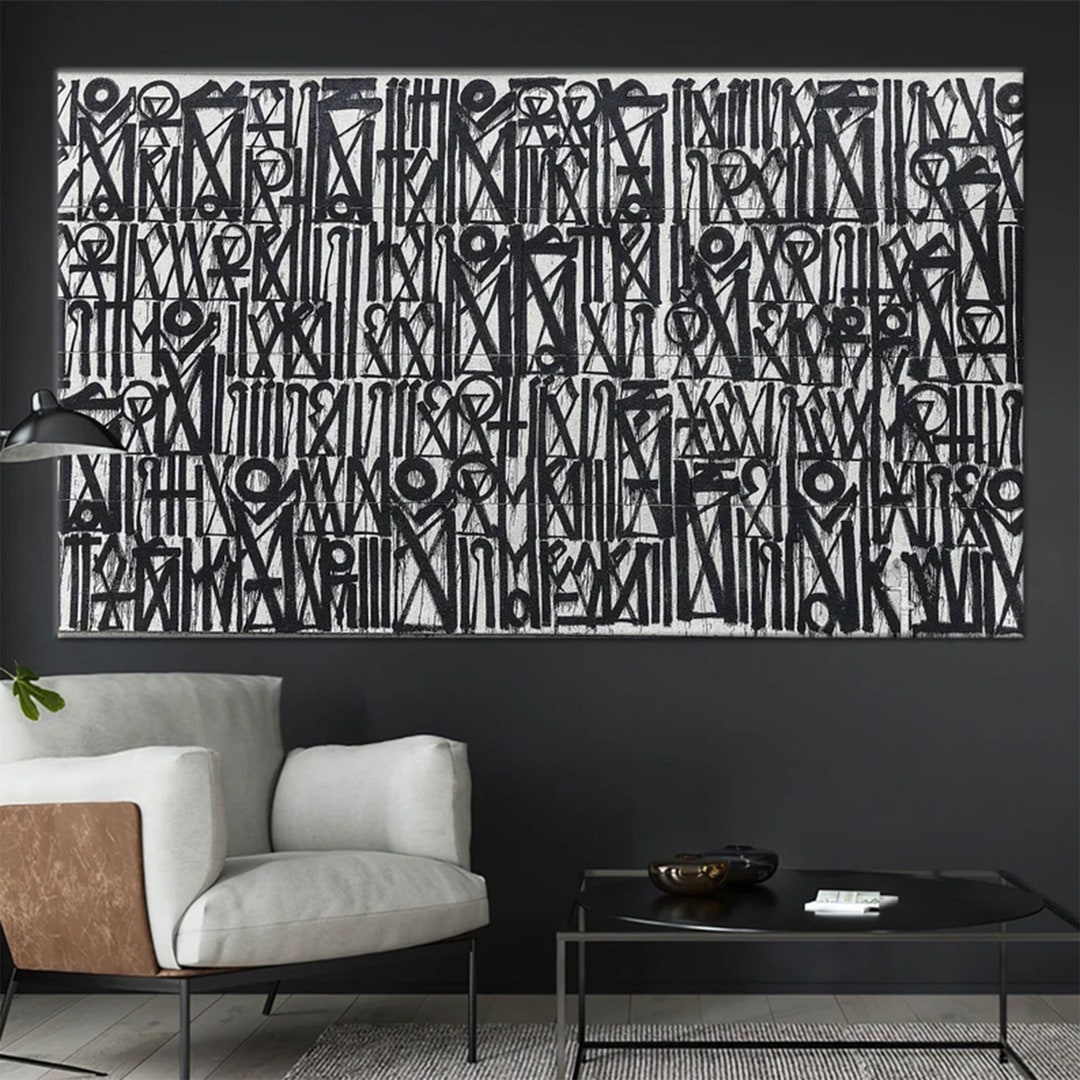 Large Abstract Retna Wall Art Graffiti American Reproduction Painting ...