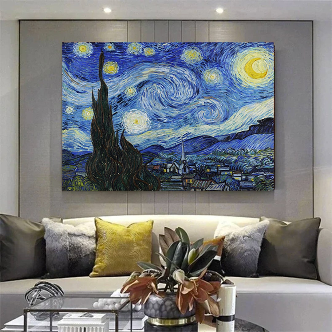Vincent Van Gogh’s the Starry Night as a Canvas Print, Starry Night Art ...