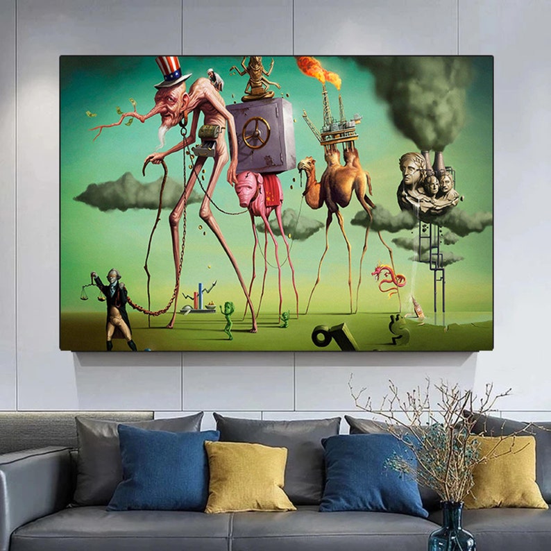 Salvador Dali Print on Canvas Salvador Dali Wall Décor the - Etsy