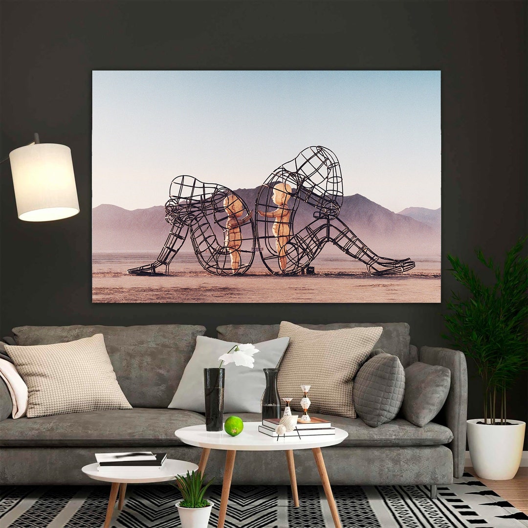 Two People Turning Their Backs on Each Other At, Inner Child, Canvas ...