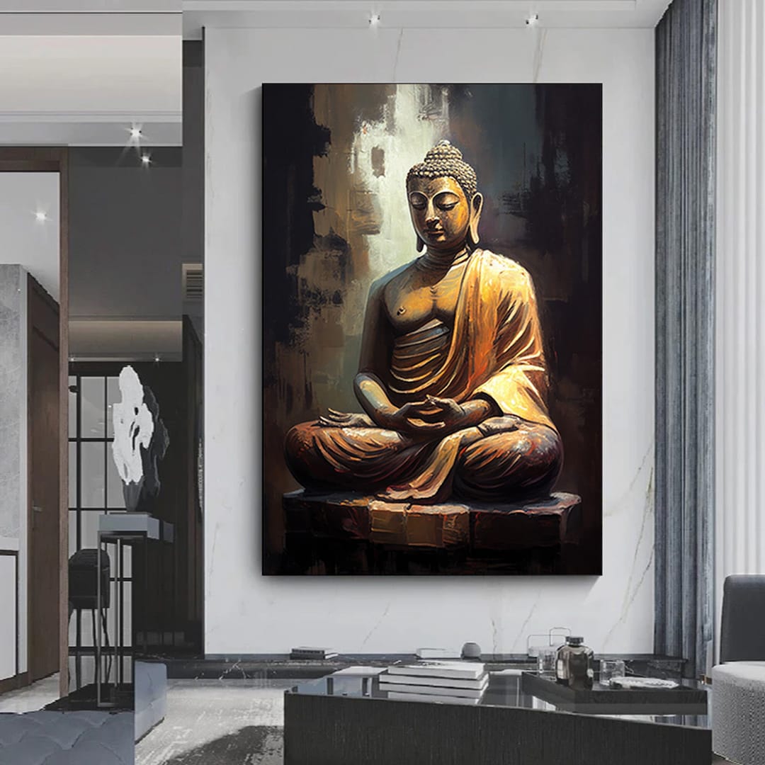 Buddhism Black Buddha Statue Guatemala Buddha Temple Canvas Print Gift ...