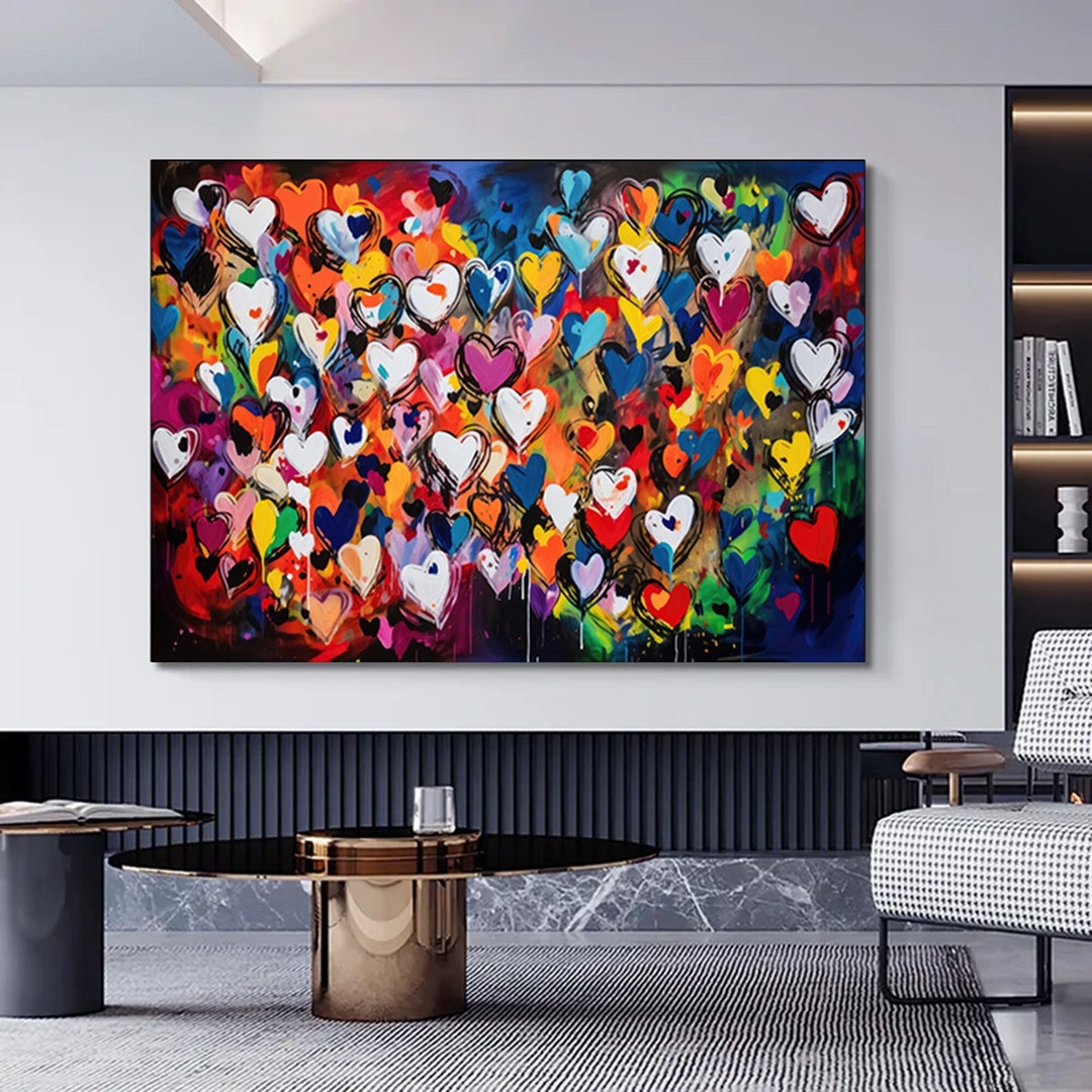 Banksy Graffiti Art Street |graffiti Hearts Love | Graffiti Wall Art ...