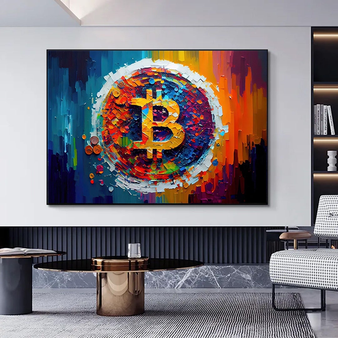 Bit Coin Wall Art Bit Coin Photo Abstract Wall Art Bit Coin Canvas Art ...