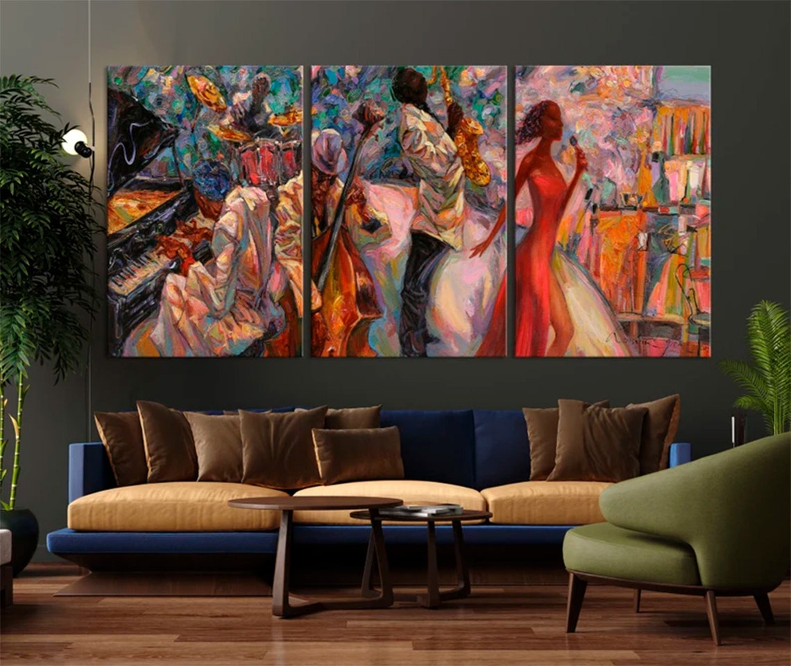 Jazz Musician Posters Canvas Wall Arts Jazz Musician Lady - Etsy
