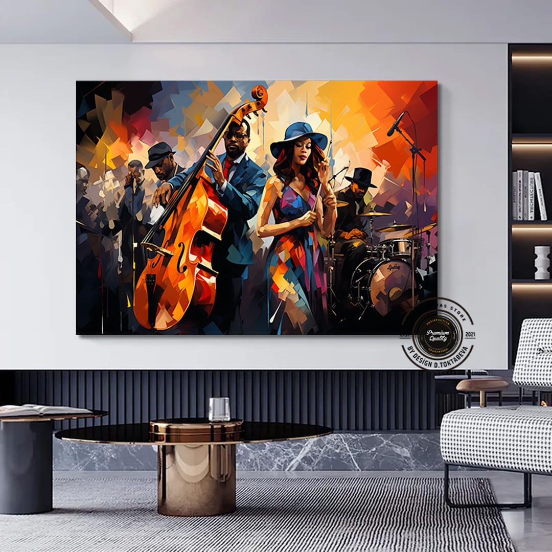 Jazz Wall Art, Musician Prints, African Wall Art Prints, Abstract ...