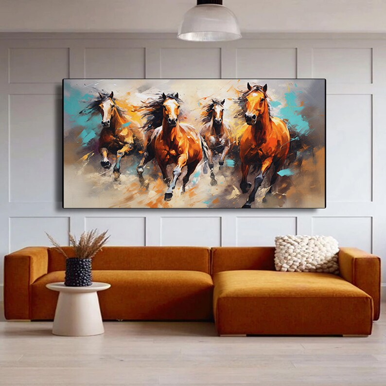 Extra Large Modern Abstract Art Geometry Gold Element Animals - Etsy