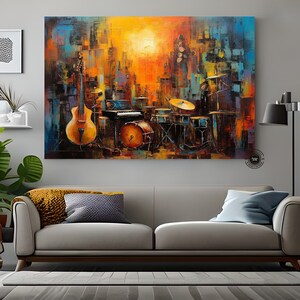 Musical Instrument Canvas Print: Abstract Music Wall Art - Etsy