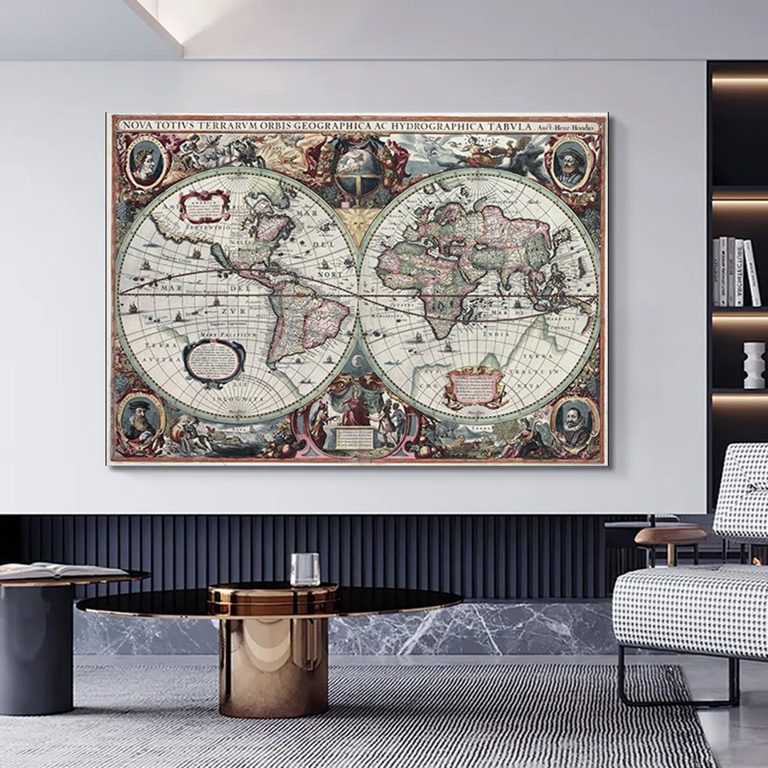 One of the Most Famous and Ornately Detailed World Maps of the ...