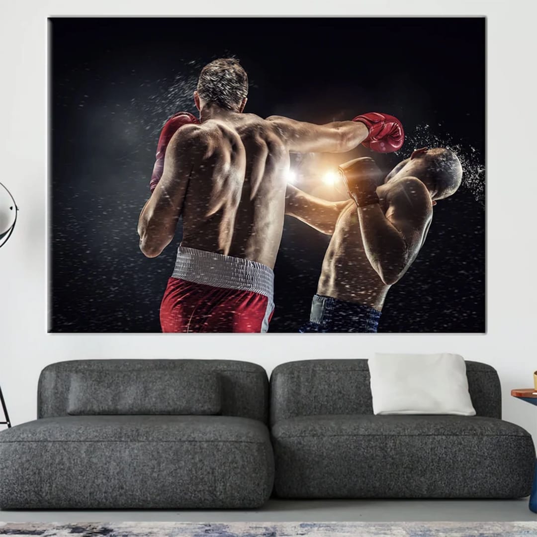 Boxing Knockout Canvas: Motivational Gym Wall Art - Etsy UK