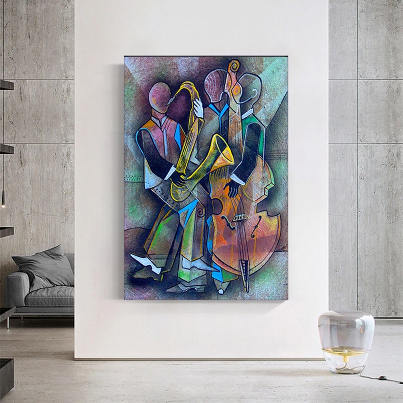 Cubism-portrait-picasso-style-painting Tablo Picasso Style - Etsy