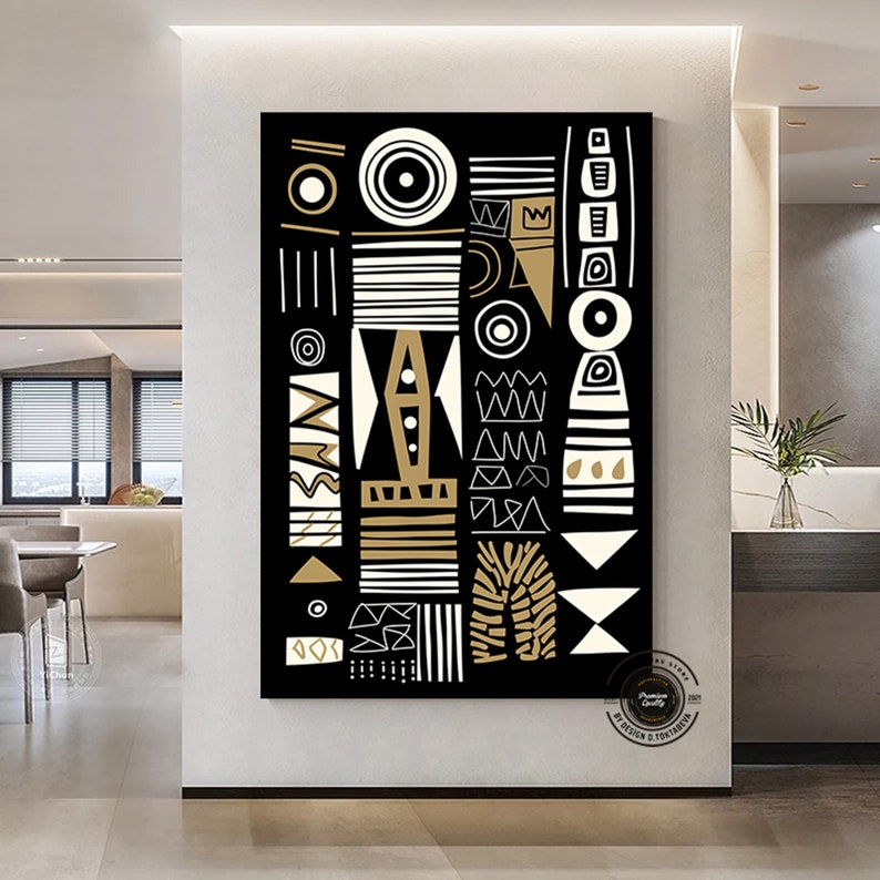 Abstract African Canvas Wall Art, Modern Home Decor - Etsy