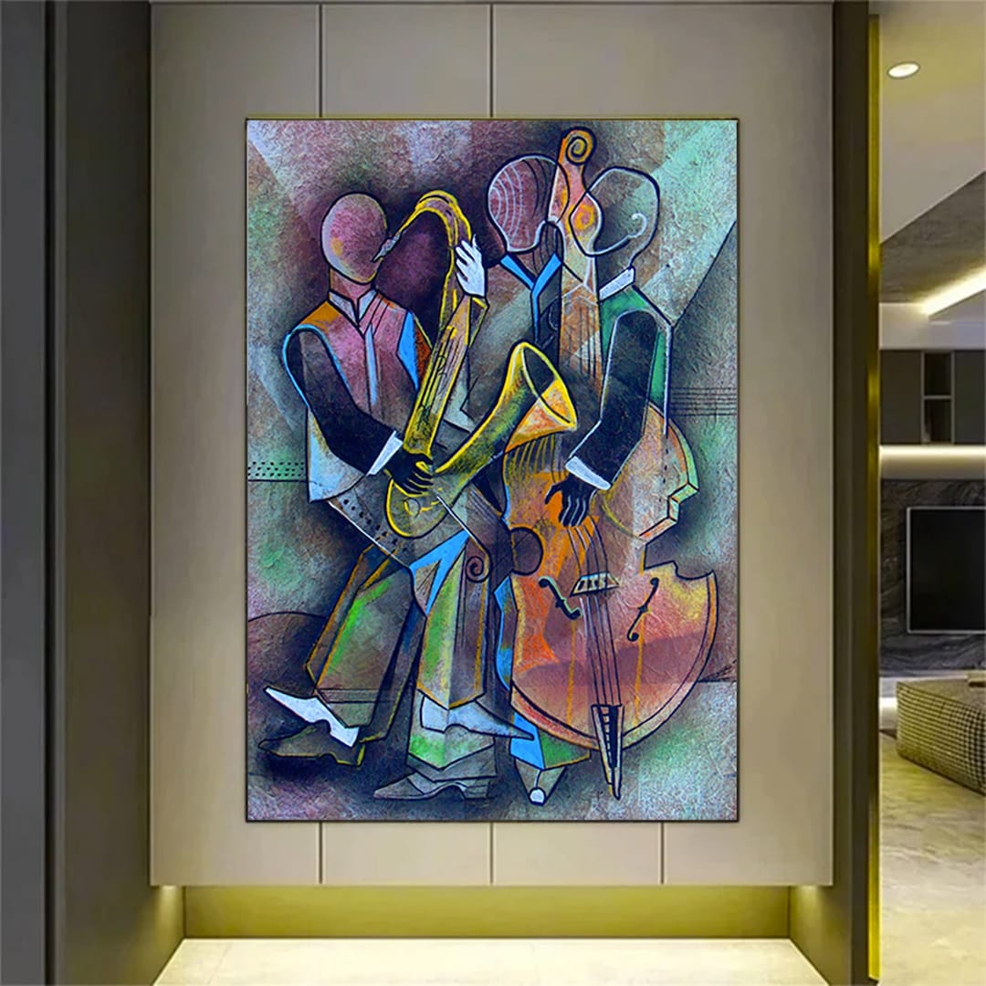 Cubism-portrait-picasso-style-painting Pablo Picasso Style - Etsy