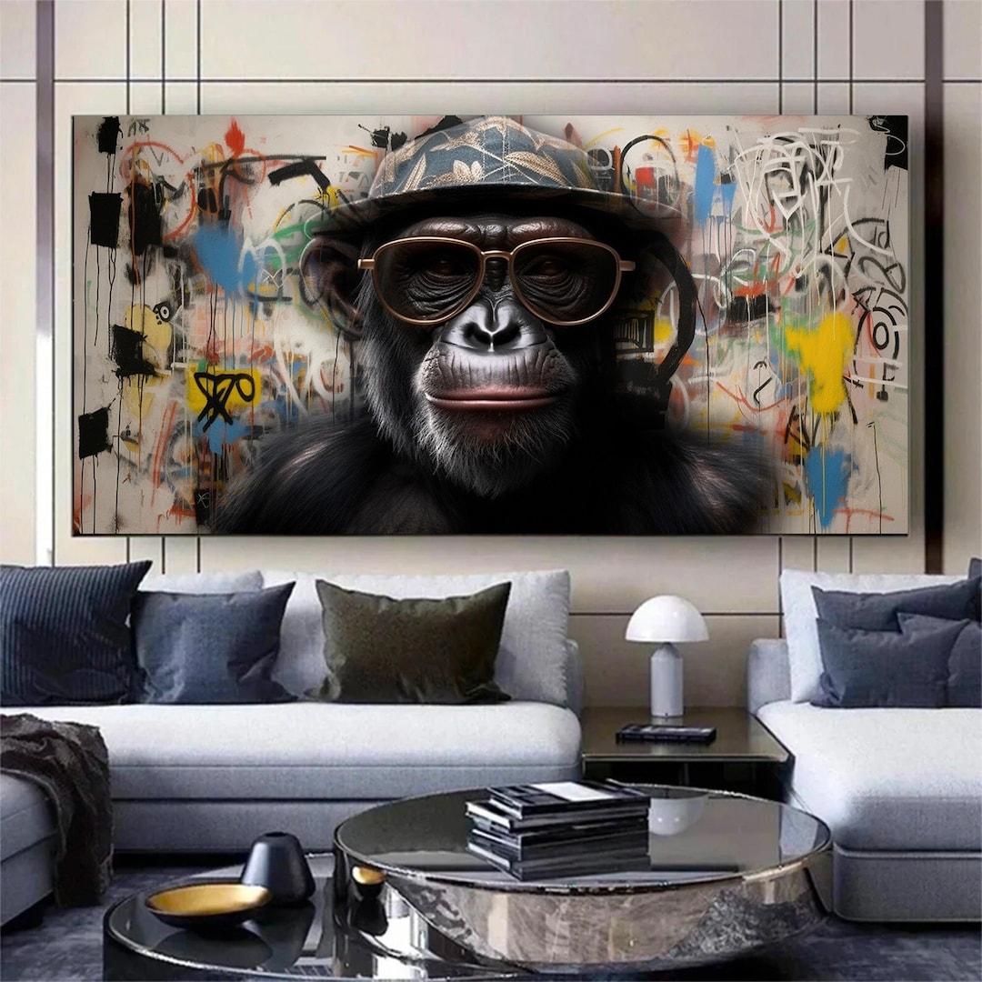 Monkey Special Design Canvas Art , Monkey Canvas Art , Wise Monkey ...