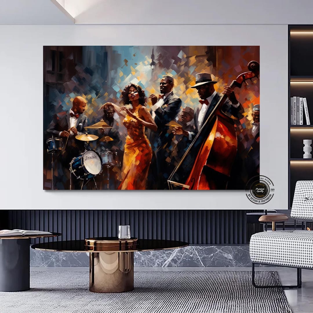 Jazz Wall Art, Musician Prints, African Wall Art Prints, Abstract ...