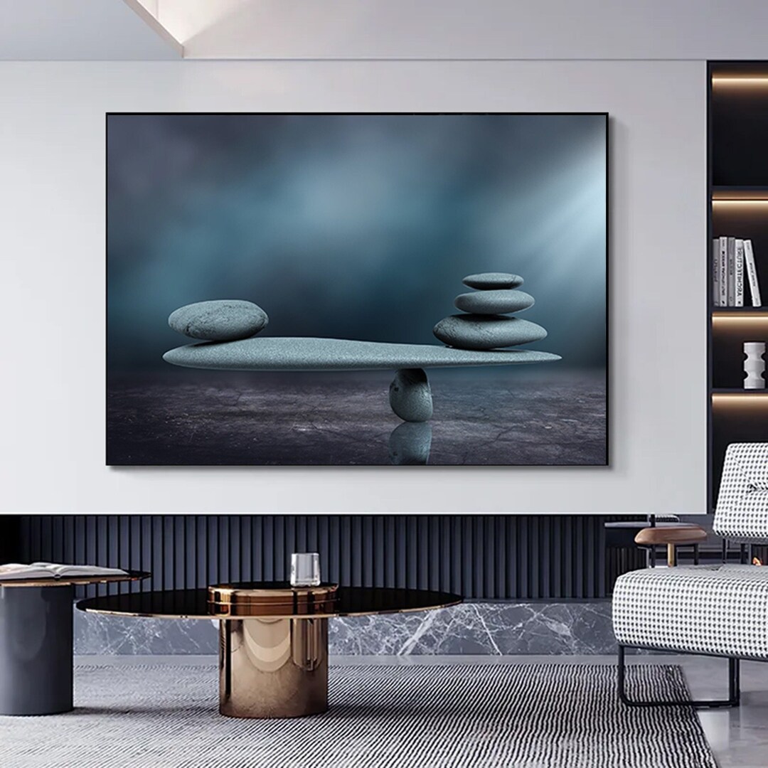 Stone Balance Wall Art, Balance Abstract Art, Balance Canvas Wall Art ...