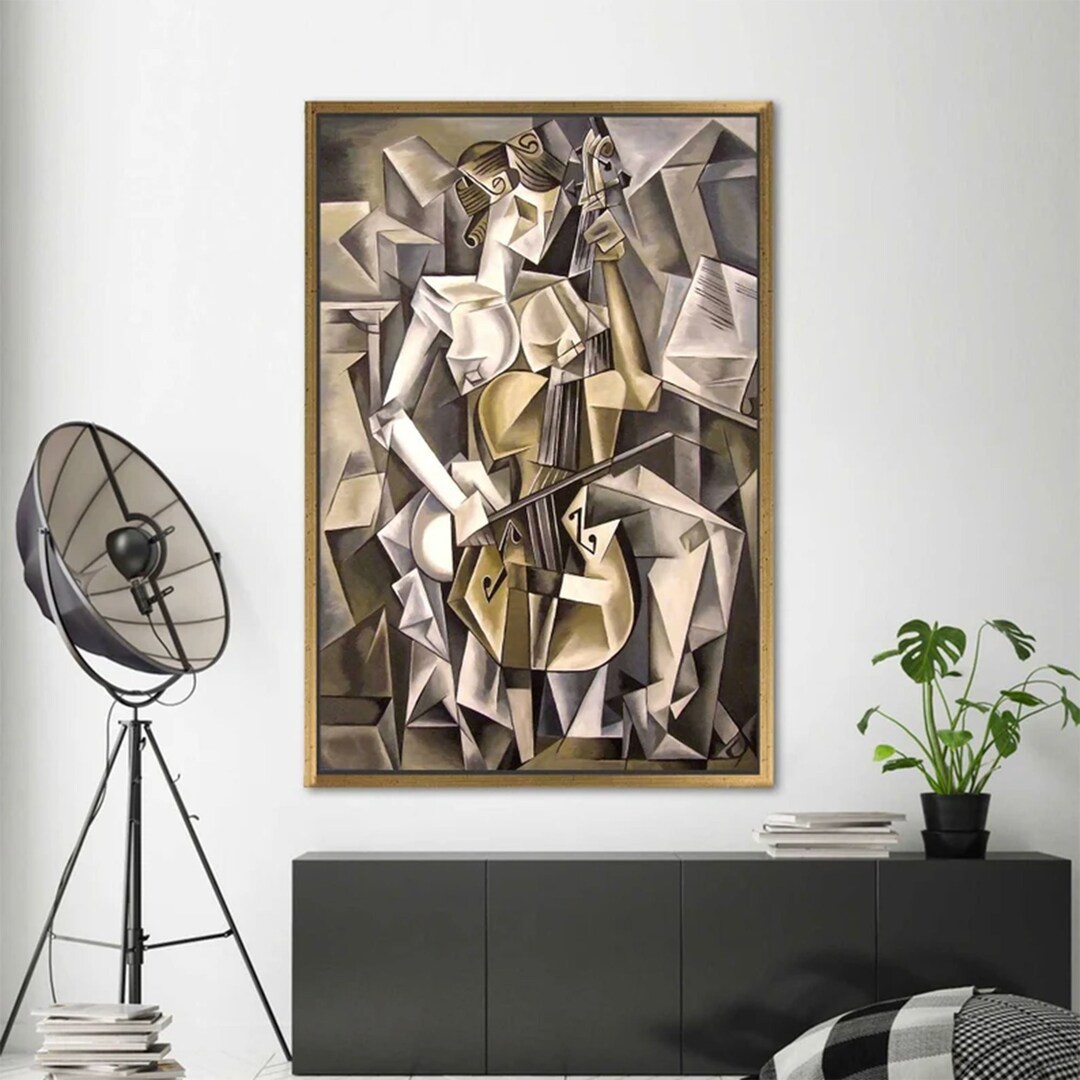 Cubist Cello Canvas Art: Modern Music Room Print - Etsy