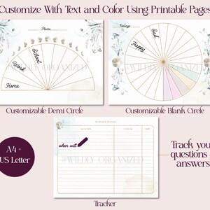 PENDULUM CHART PRINTABLE Board Lunar Flower White Moon Floral Download ...