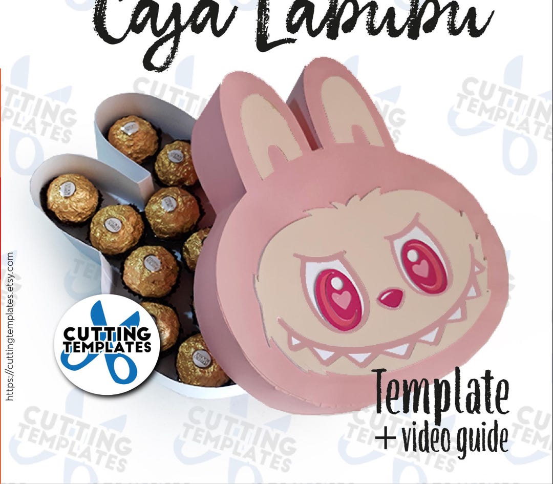 Labubu Dada Pink Box, Love Gift, Heart Box Svg, Valentine's Day, Labubu ...