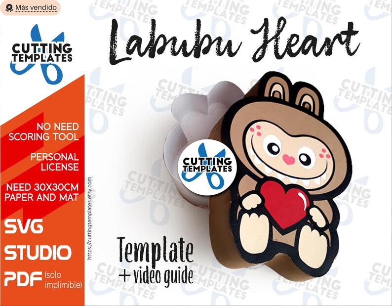 Labubu Box, Gift of Love, Heart Box SVG, Valentine's Day, Labubu ...