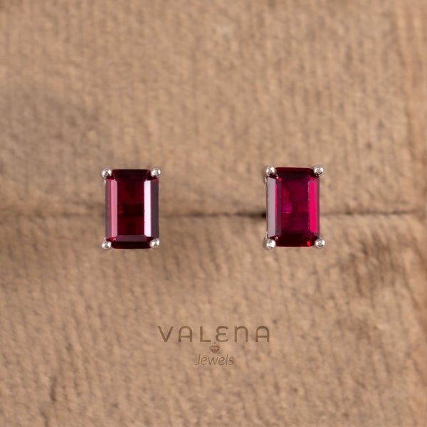 Lab Grown Ruby Earrings - Etsy