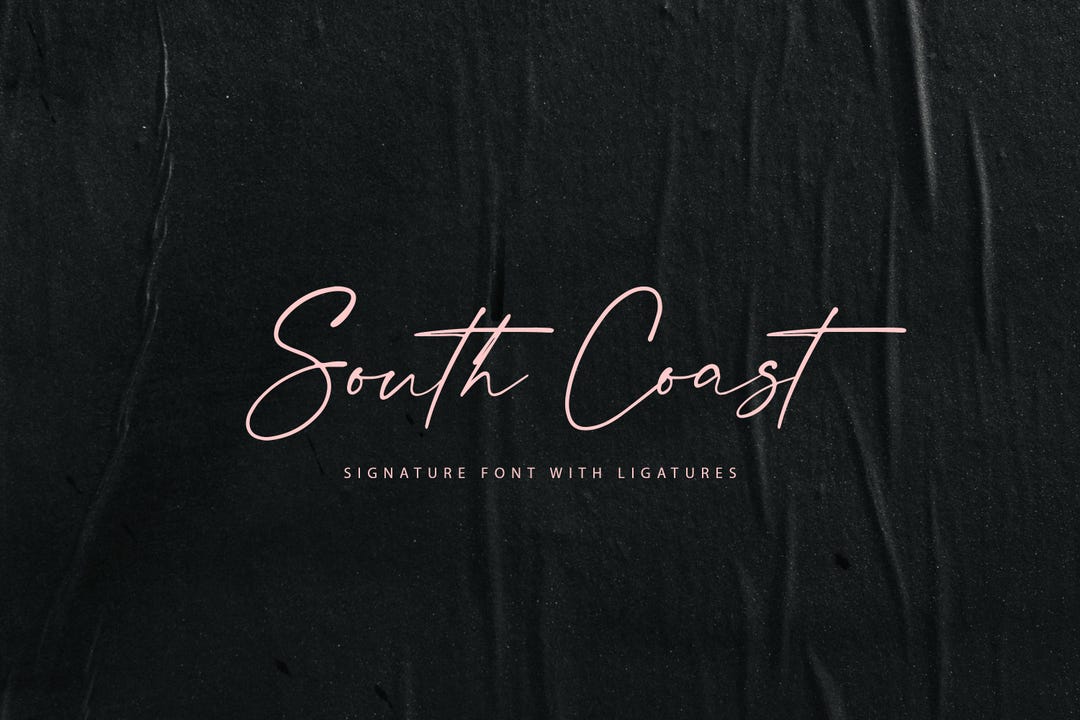 Signature Script Font – South Coast With Ligatures for Wedding Logos - Etsy