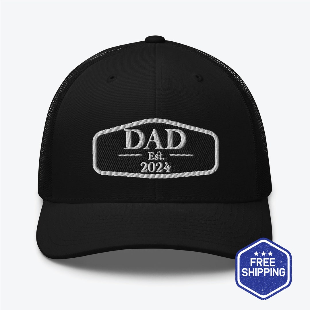 Dad Established 2024, Dad Gift, Dad Hat, Trucker Hat for Men, Hats for ...
