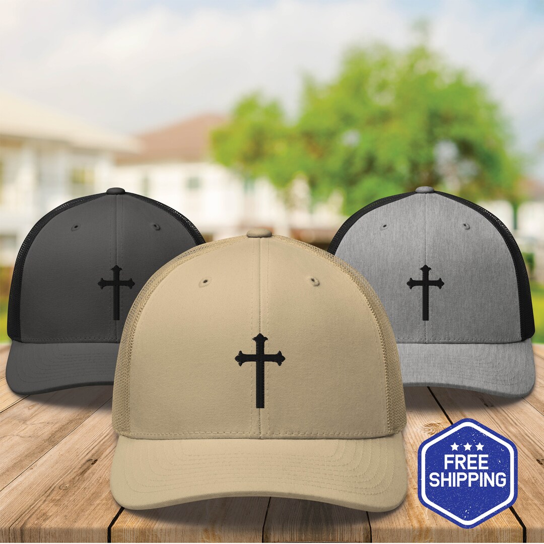 Christian Hat, Cross Trucker Hat, Mens Cross Hat, God Hats, Christian ...