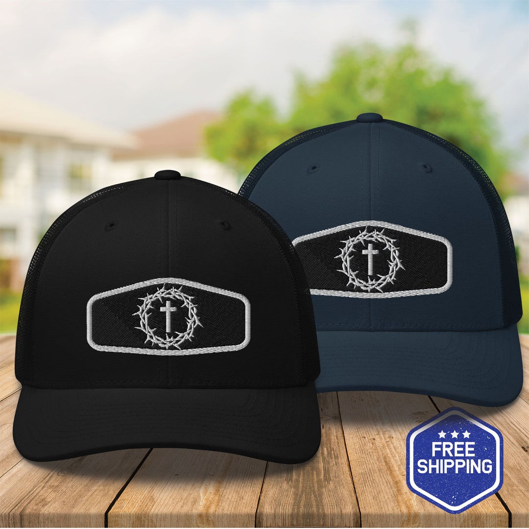 Men Christian Hat, Cross Trucker Hat, Mens Cross Hat, God Hats ...