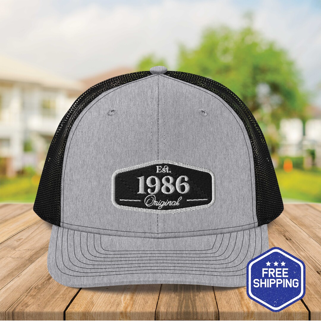 Trucker Cap 1986 Birthday Vintage 1986 Birthday Hat 37th Birthday Hat ...