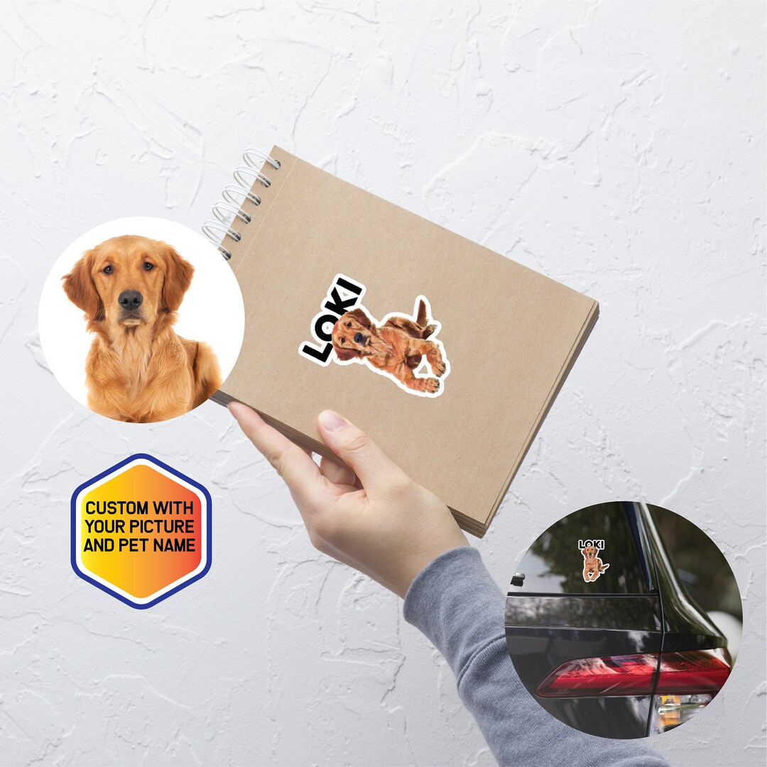 Custom Pet Stickers, Custom Dog Sticker, Custom Cat Sticker, Custom Dog ...