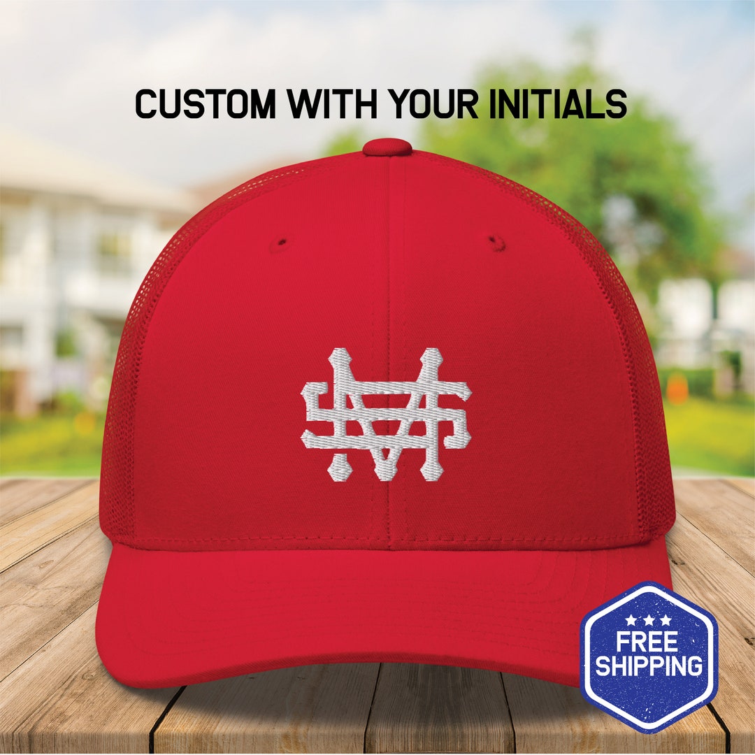 Two Letter Monogram Trucker Hat, Monogram Hat, Monogram Hats for Woman ...
