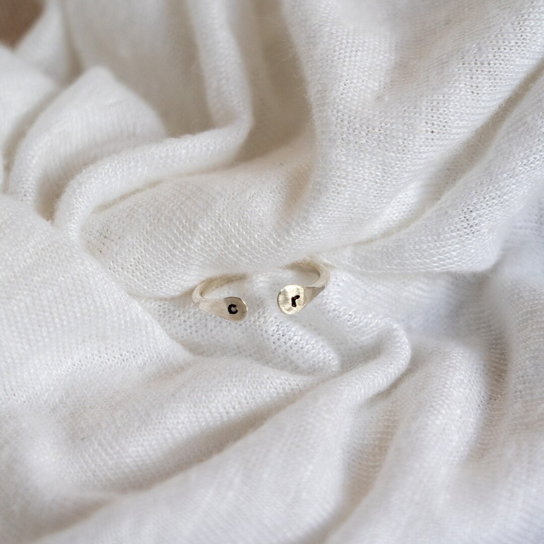Personalized Initial Couple Ring, Custom Two Initial Ring, Custom ...