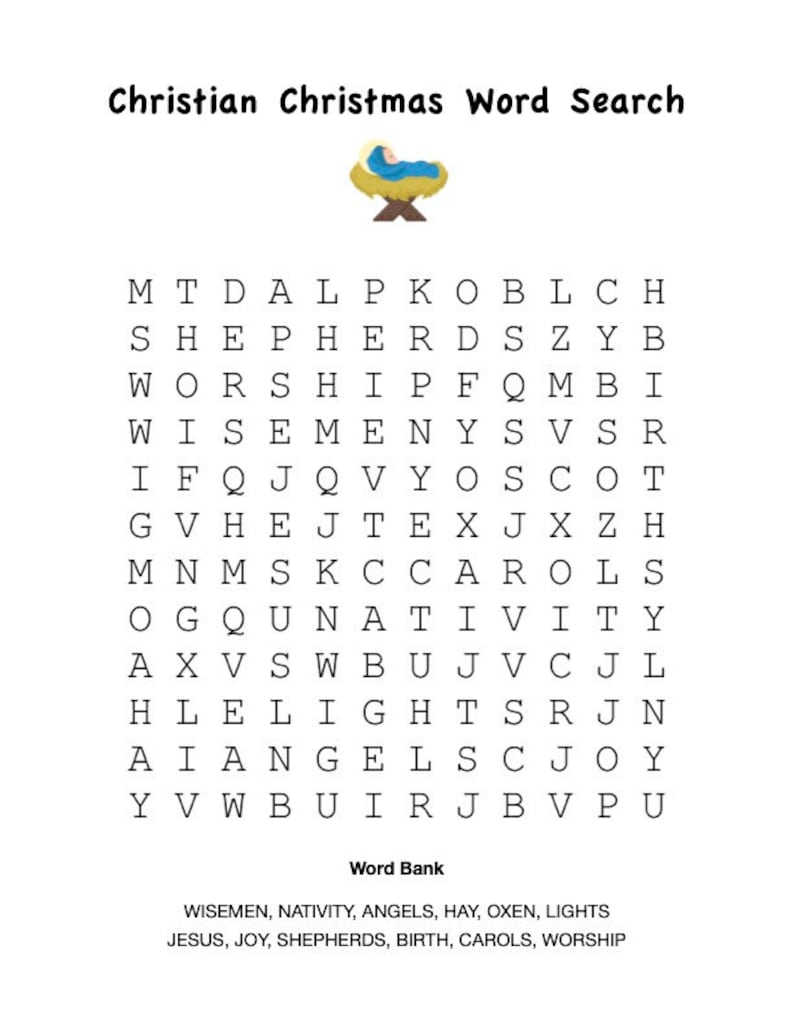 Christian Christmas Activity Pack - Etsy