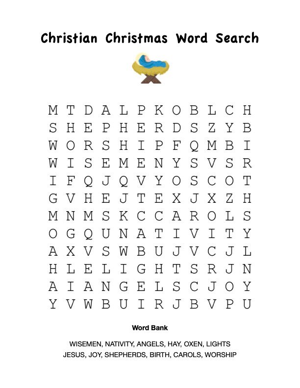 Christian Christmas Activity Pack - Etsy