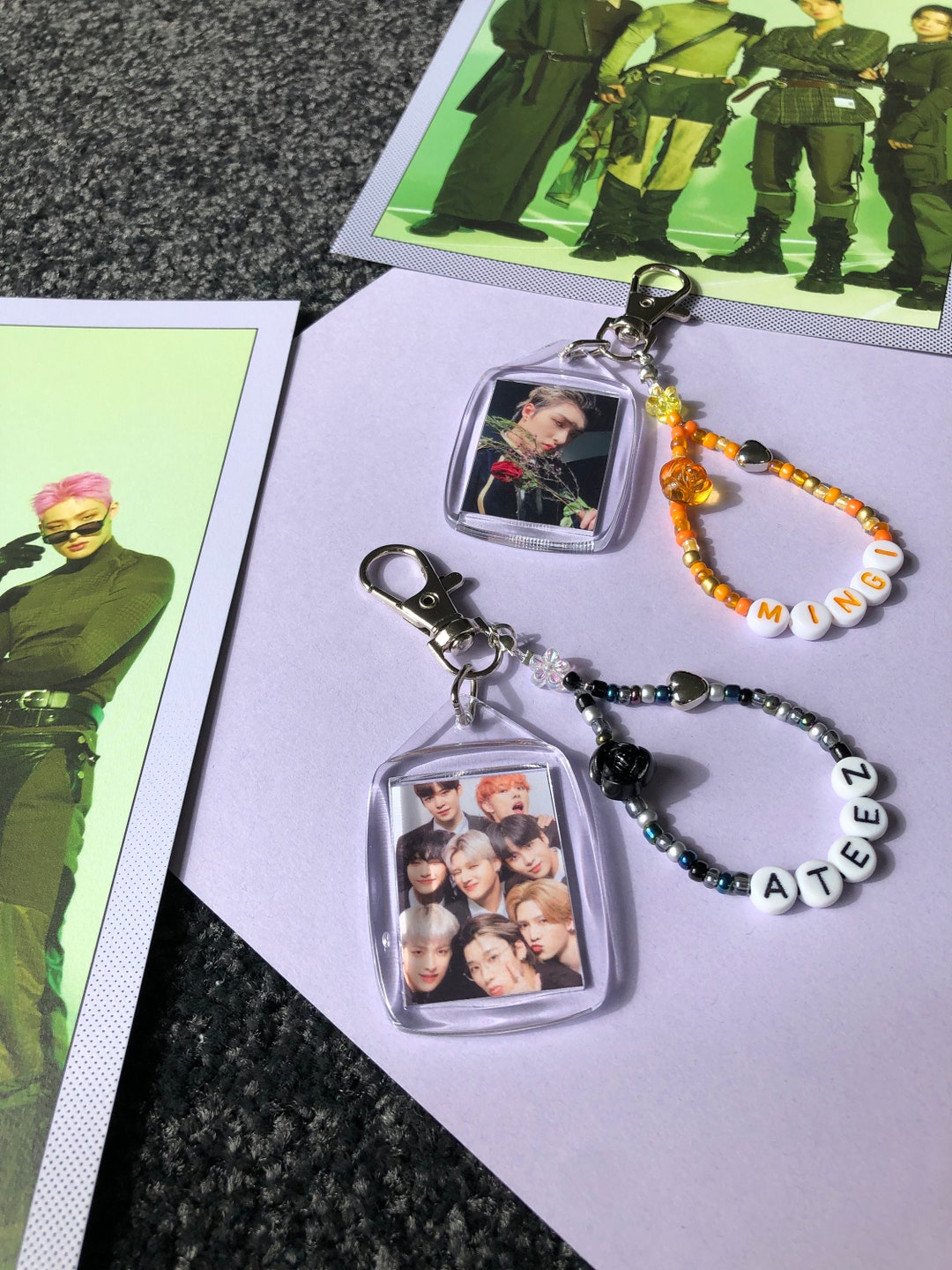 ATEEZ Roses Photo Keyrings - Etsy