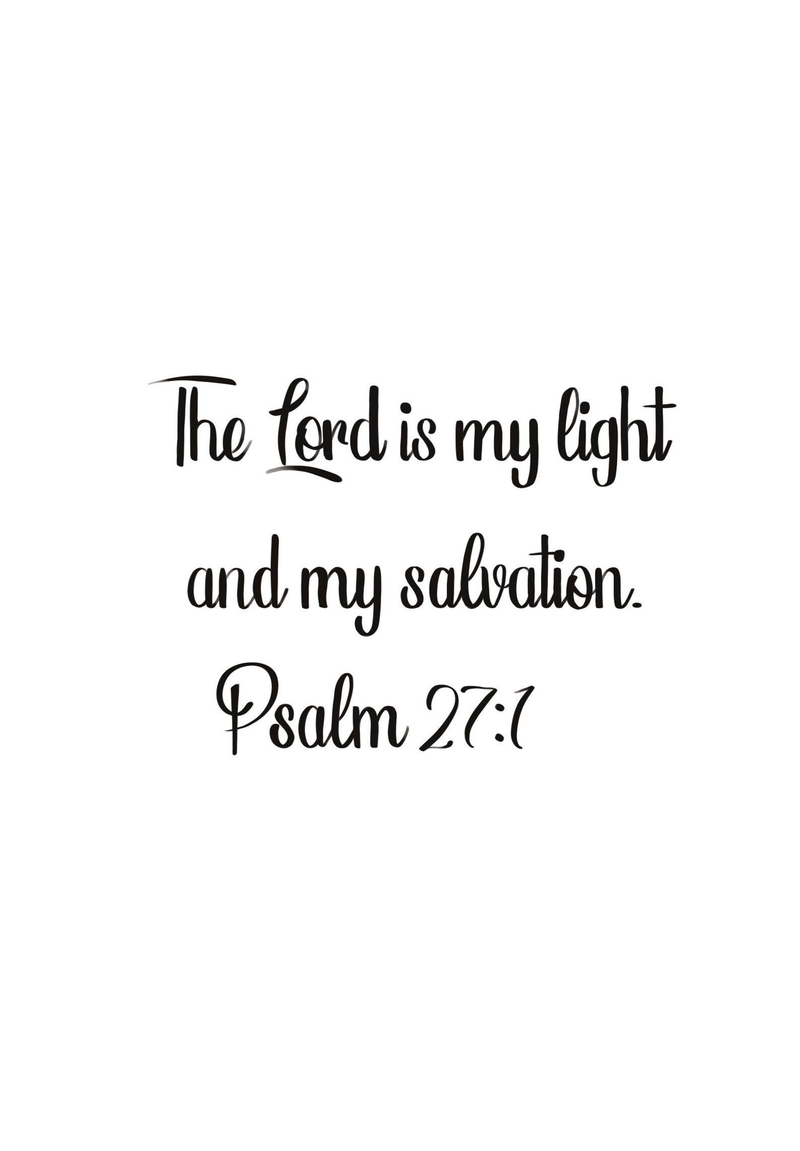 Psalm 27:1 Digital Art - Etsy
