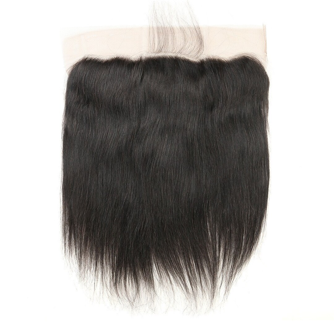 10-22 Inch 13" X 4" STRAIGHT Free Parted Lace Closure #1B Natural Black ...