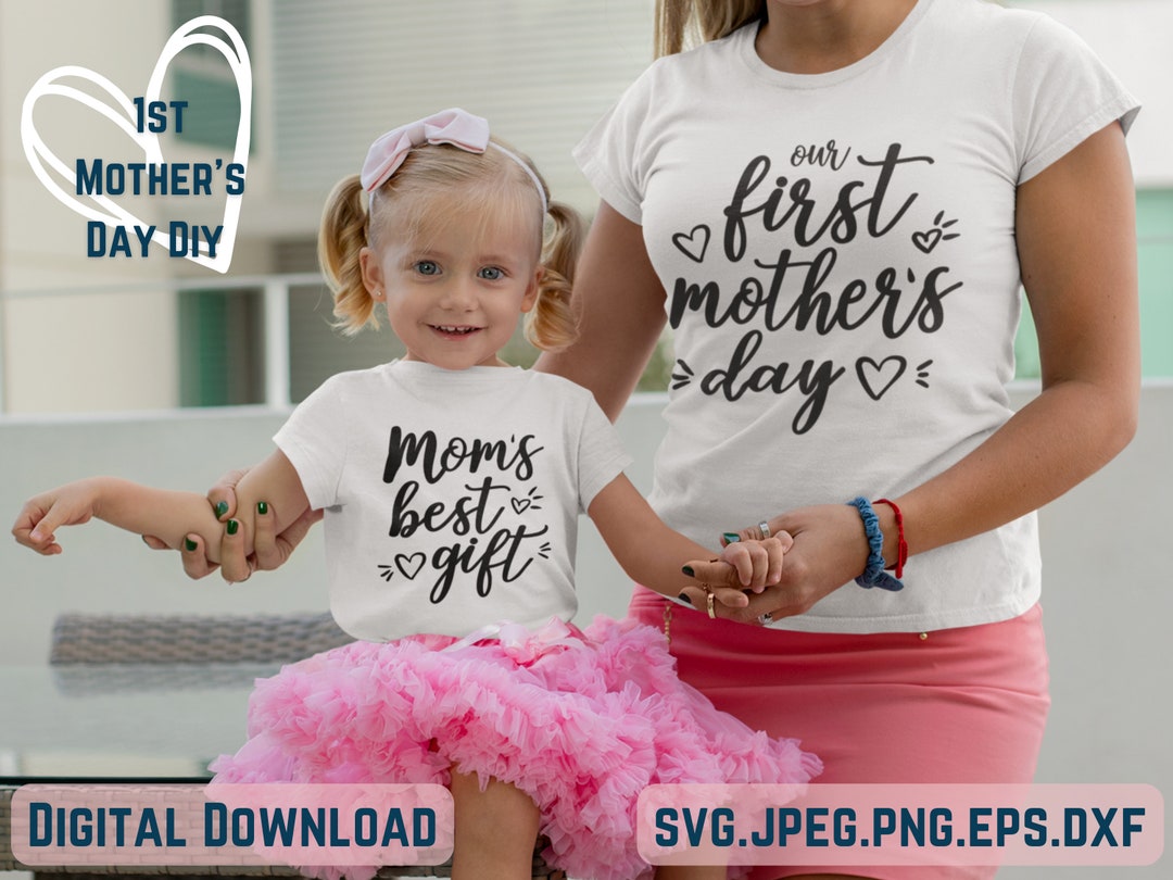 Mothers Day Mommy and Me Cute SVG Perfect for DIY Gift for - Etsy