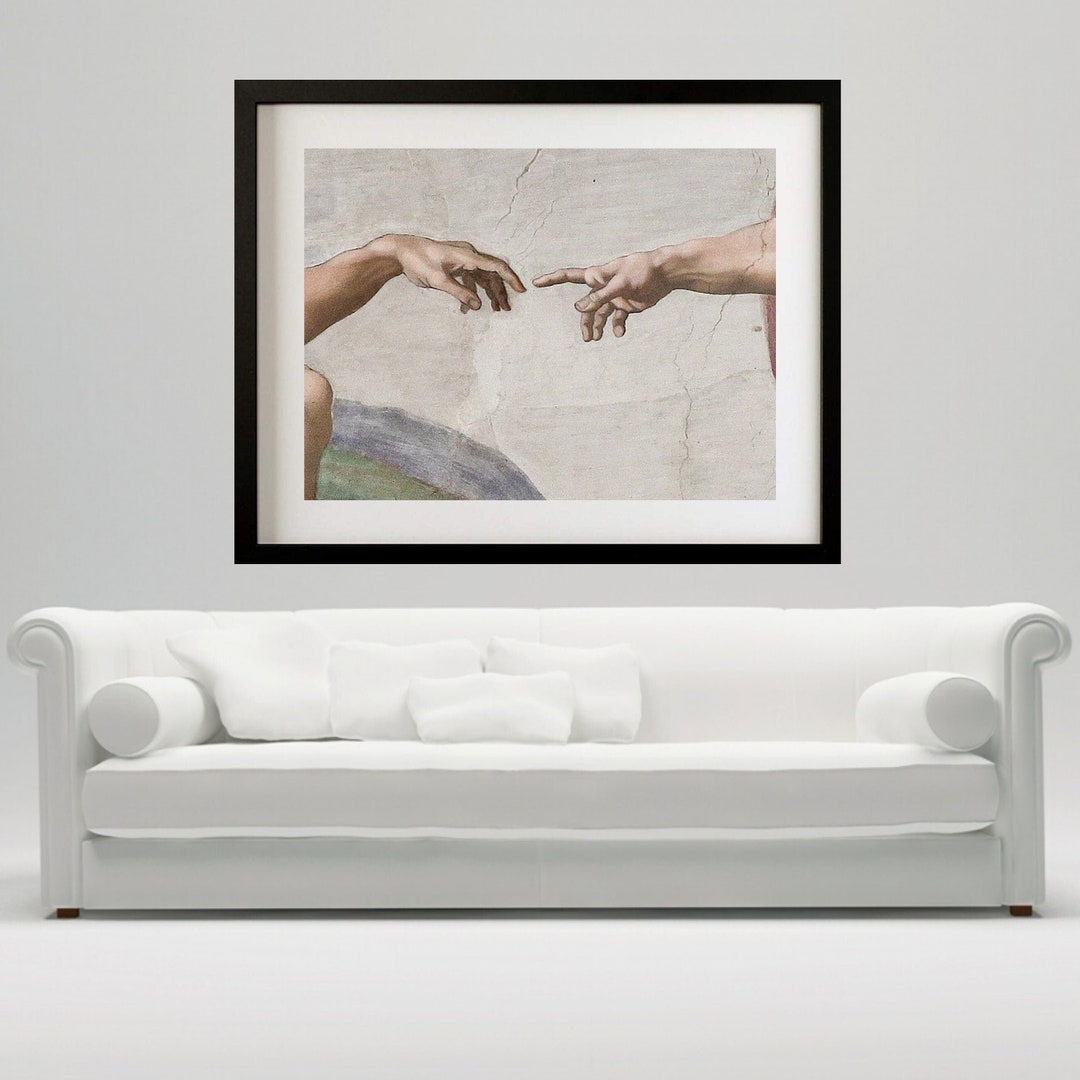 Michelangelo the Creation of Adam Art Print Office Poster Picture Frame ...