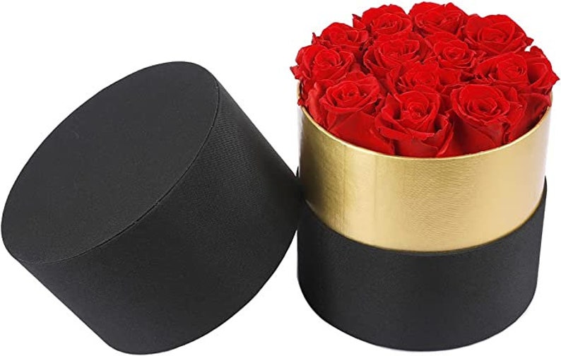 Real Preserved Roses in a Box Red Roses Valentines Day Long - Etsy