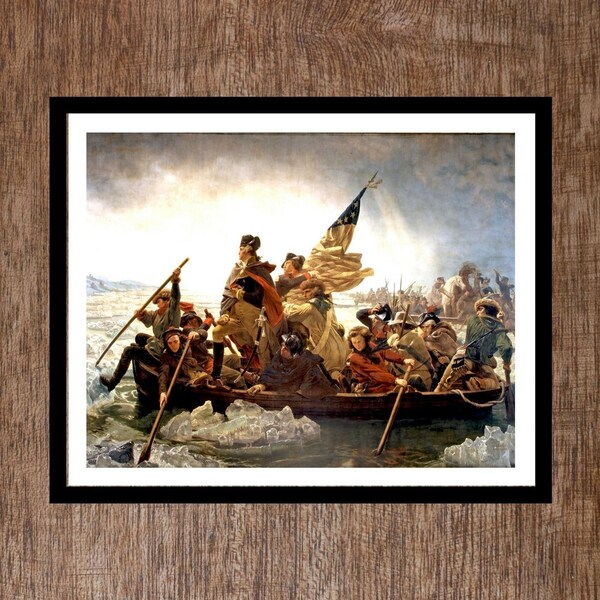 George Washington Crossing the Delaware Print - Etsy