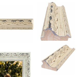 Distressed Aged White Wash Wood Picture Frame - 4 Inch Wide - Etsy