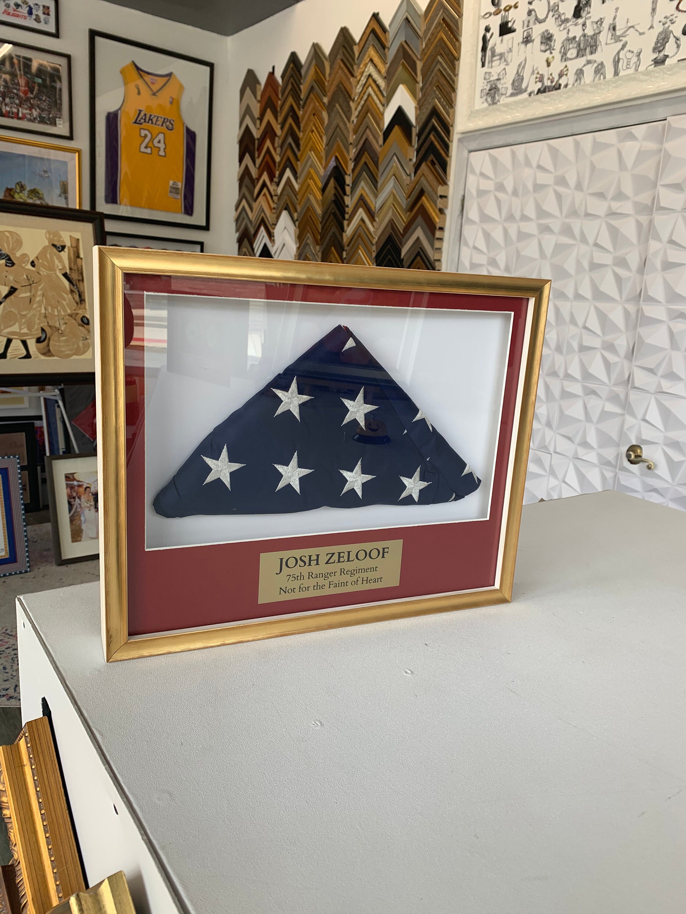 USA Military Funeral Flag Picture Frame - Etsy