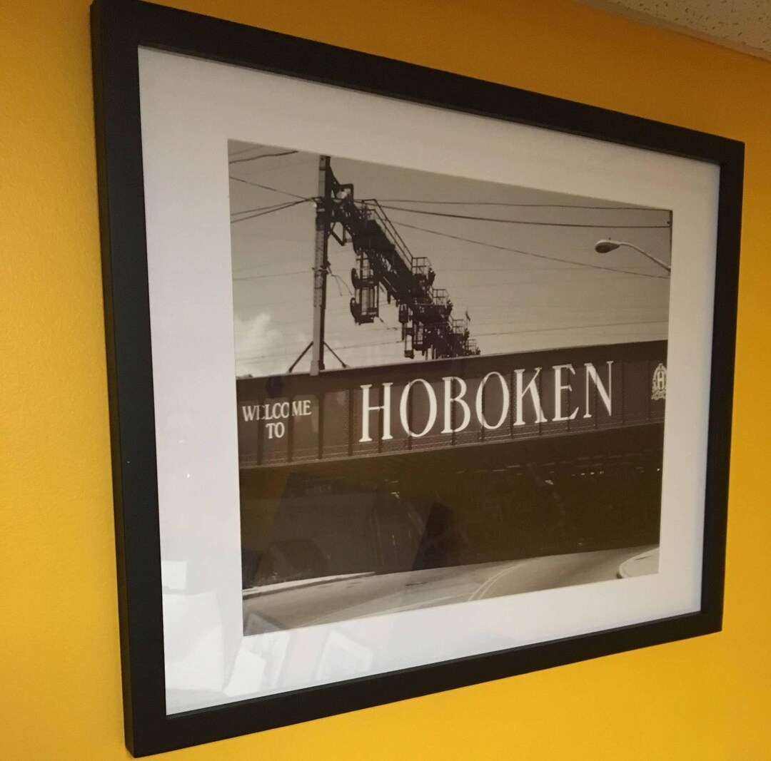 Hoboken New Jersey Welcome Sign Art Picture Framed Office Poster ...