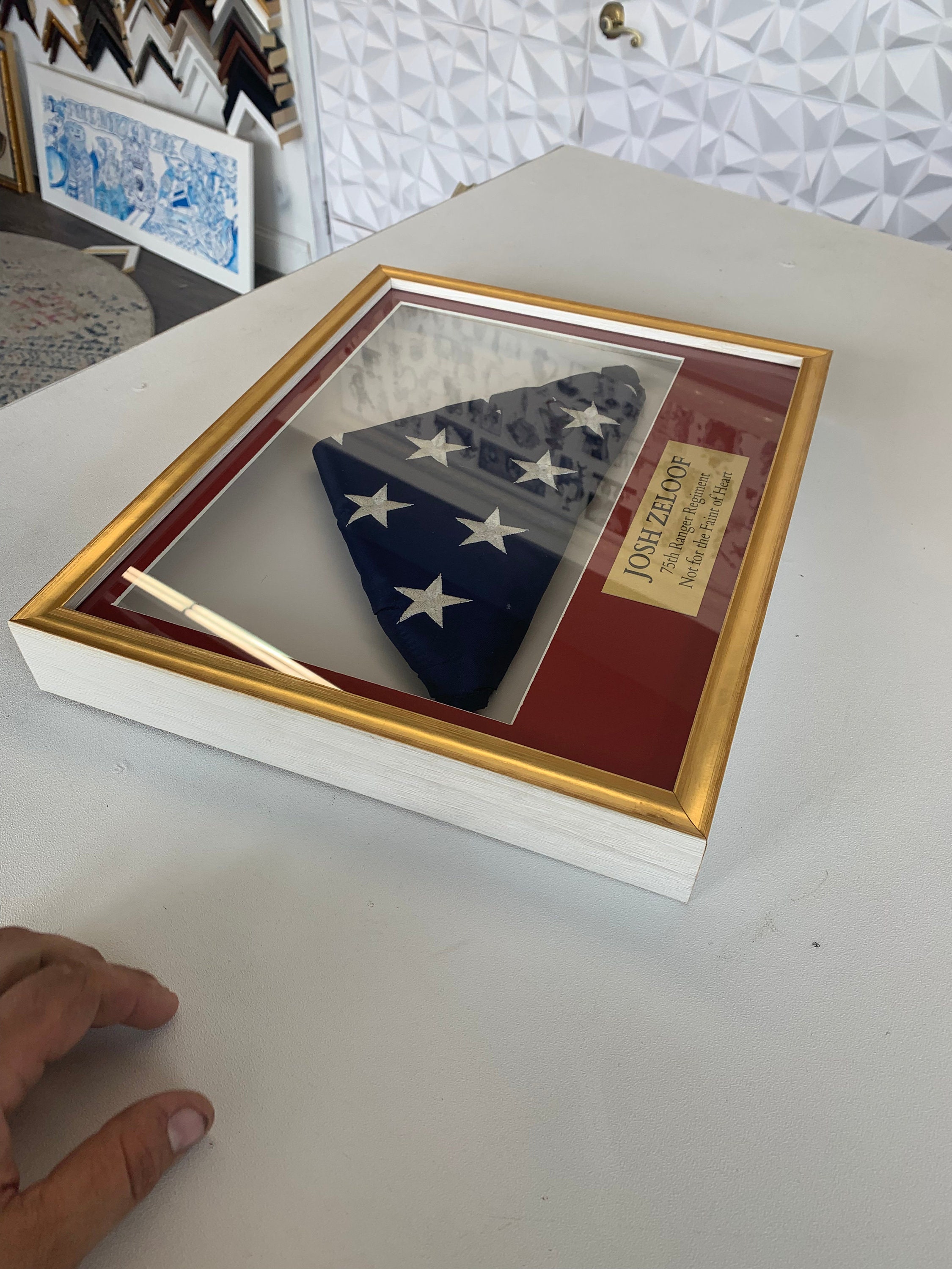 USA Military Funeral Flag Picture Frame - Etsy