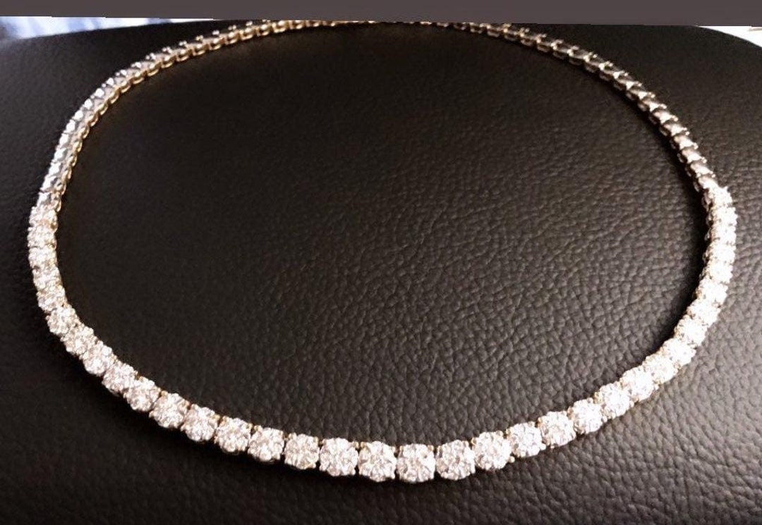 Pressure Setting Necklace, Diamond Single Line String, Diamond Necklace ...